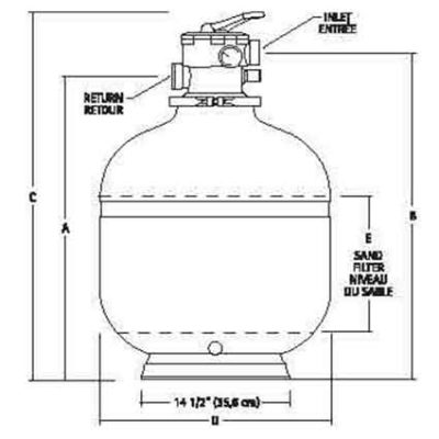CARVIN 25 INCH LASER SERIES SAND FILTER
