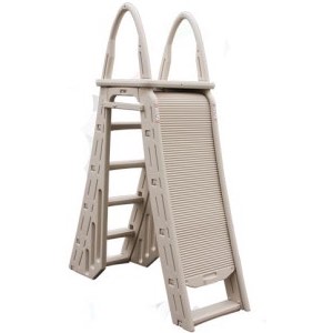 Swimming Pool Accessories Confer Roll-Guard A-Frame Pool Safety Ladder ...